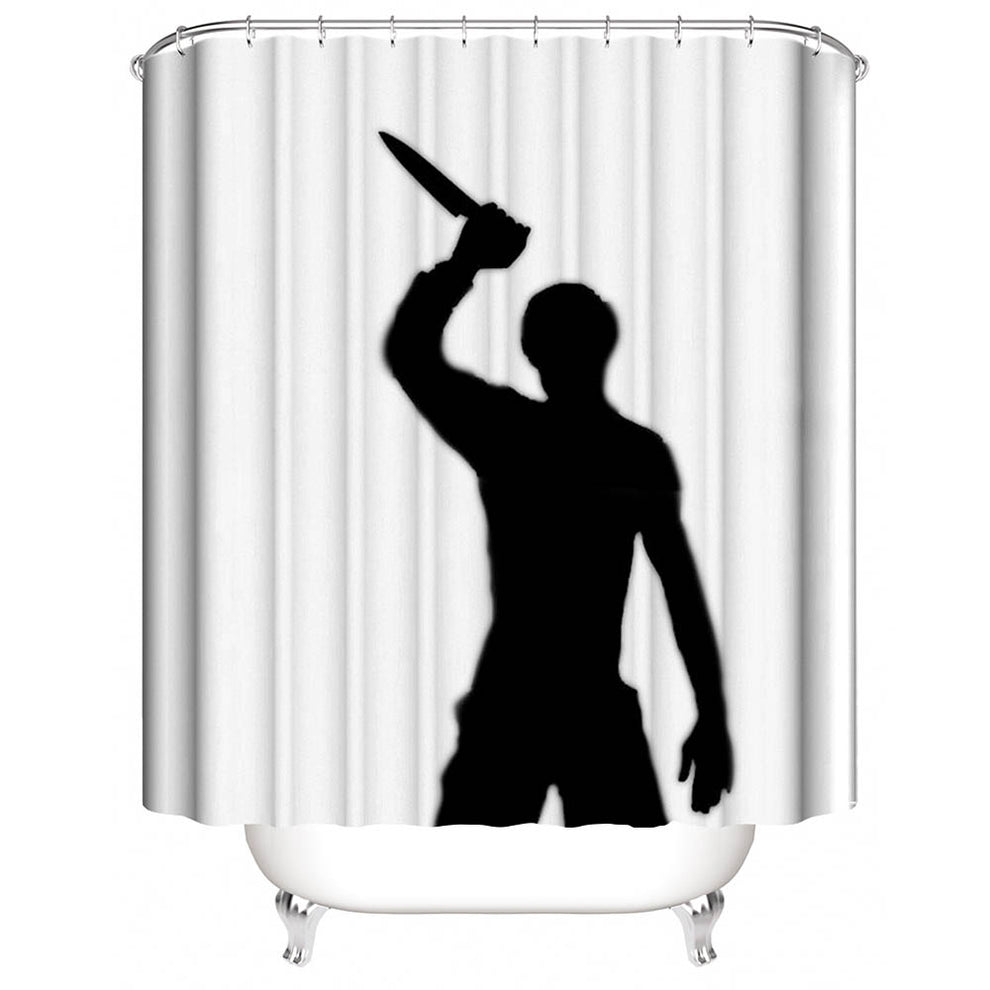 Psycho Shower Curtain, Halloween Horror Psycho Silhouette Shower ...